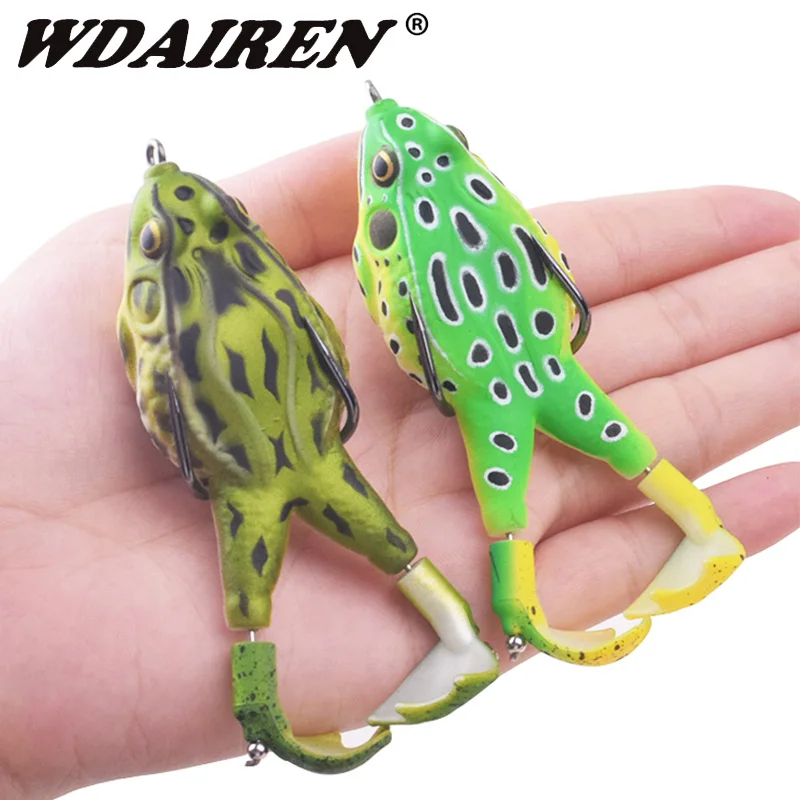Topwater-Silicone-Frog-Soft-Lure-90mm-13-5g-Double-Propeller-Flippers ...