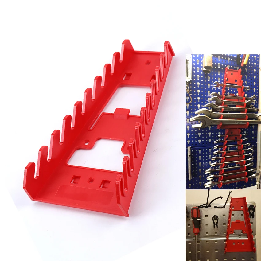 1pc Red Wrench Spanner Tool Organizer Sorter Holder Wall Mounted Tool ...