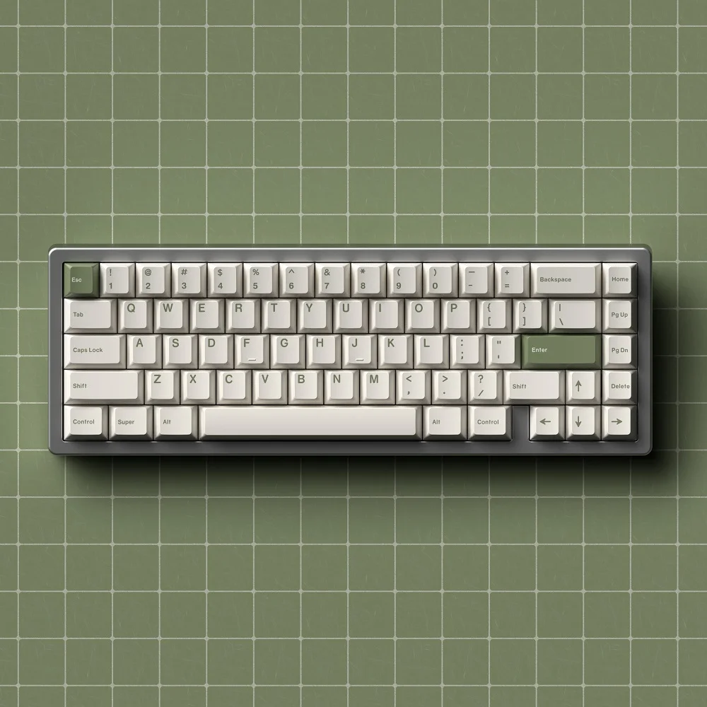 131-Keys-White-Green-Keycaps-GOW-for-Mechanical-Keyboard-Cherry-Profile ...