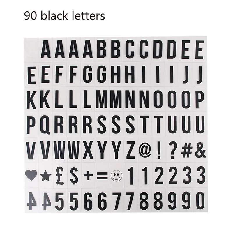 DIY Lightbox Number Symbols Emojis Gifts A4 Light Box Romantic LED ...