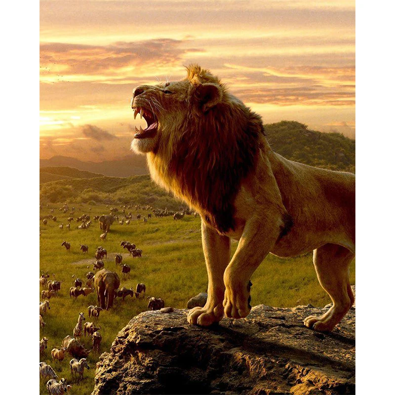 Lion On Rock Roaring