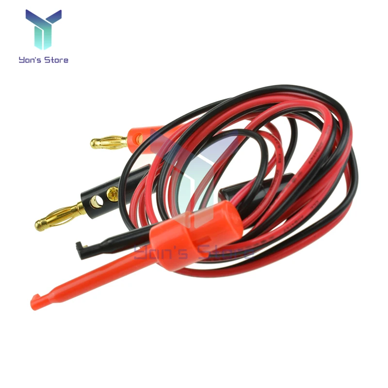 1-Pair-4mm-Connector-Banana-Plug-to-Test-Hook-Clip-Lead-Cable-Gold ...
