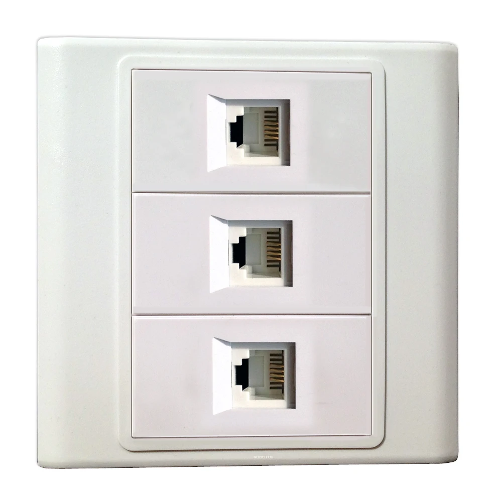 3-RJ11-Modules-PSTN-Telephone-Keystone-Wall-Mount-Faceplates-Socket ...