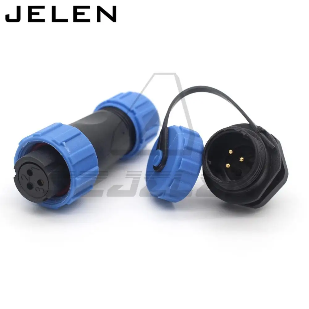Sp13, 3pin Waterproof Connector Plug Socket Ip68 3 Pin Wire Connector ...