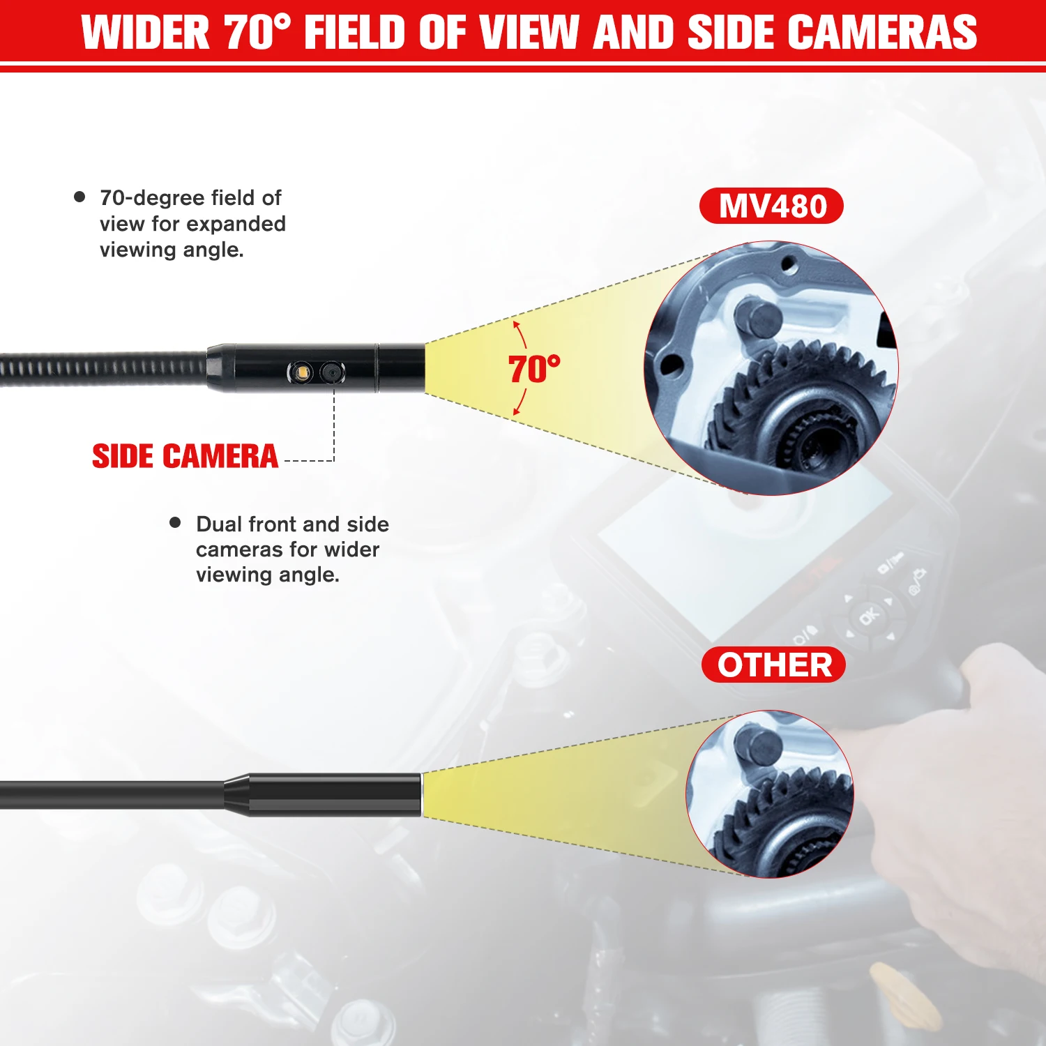 Autel Maxivideo MV480 Dual- Camera Digital Videoscope Inspection Camera ...