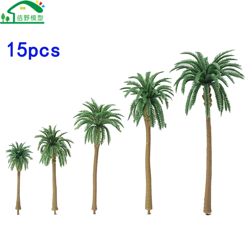 15pcs-Miniature-Coconut-Trees-Architectural-Sand-Table-Train-Model ...