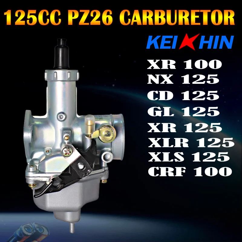 Keihin-PZ26-Carburetor-CG125-125cc-26mm-Motorcycle-CGL125-XR125-CD125-PD26-CG-125-Motor-Dirt ...
