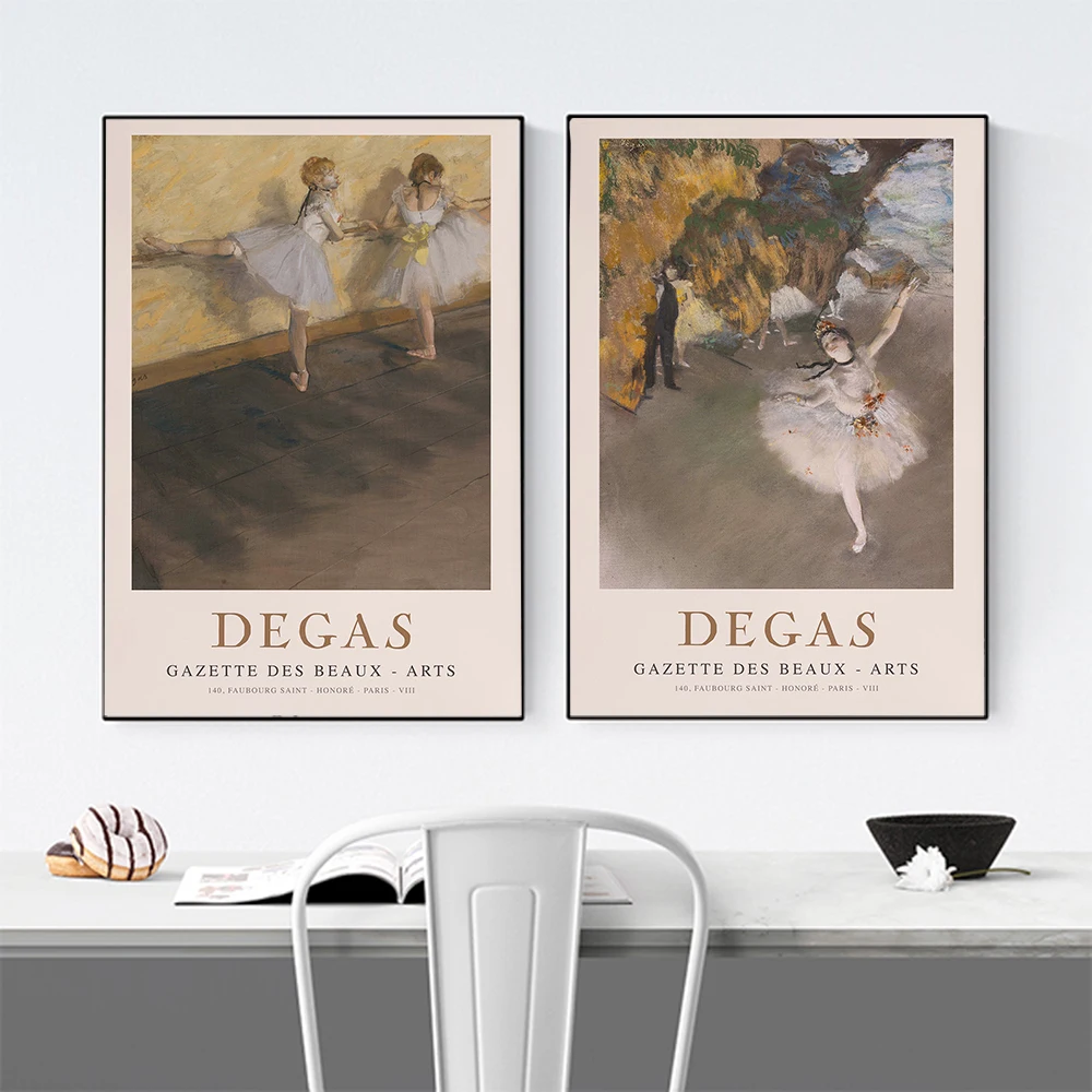 Edgar Degas Impressionist Painter Artwork Print Ballet Dancer Abstract ...