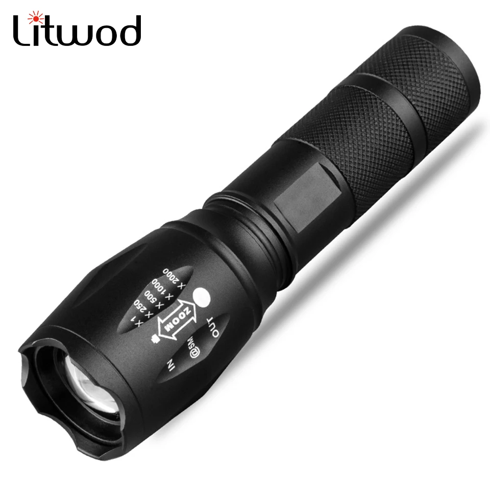 V6 L2 T6 Led Flashlight Aluminum Torch Zoomable Lantern Waterproof ...