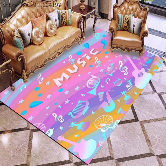 Colorful Music Area Rug - Artistic Pod
