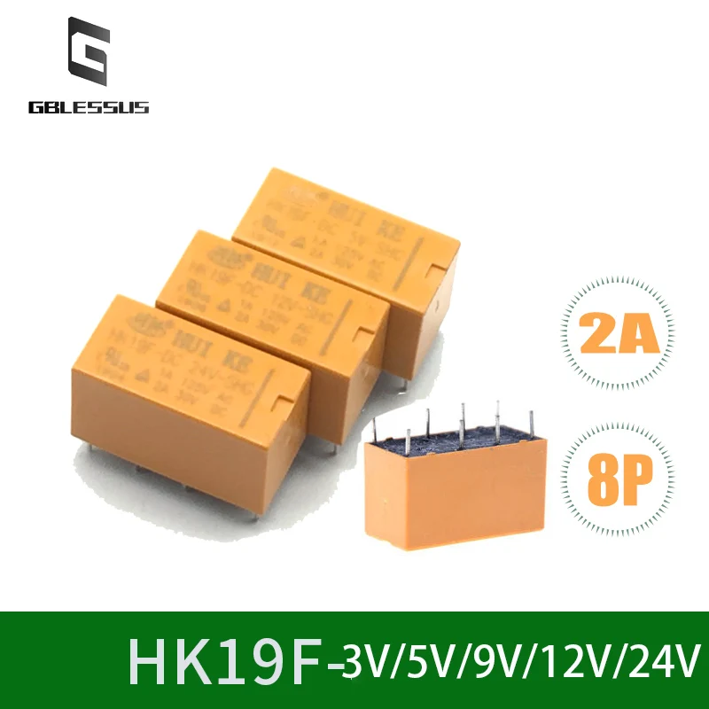 1PCS-Electromagnetic-Relay-2-Open-2-Closed-HK19F-DC12V-SHG-3V-5V-9V-24V ...