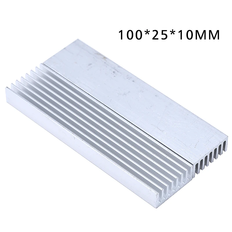 5 sztuk aluminiowy radiator Chip srebrny radiator Cooler 100*25*10mm ...
