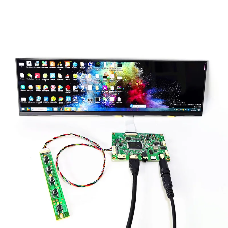 12.6-inch bar LCD module kit 1920*515 HDMI-compatible Raspberry Pi ...