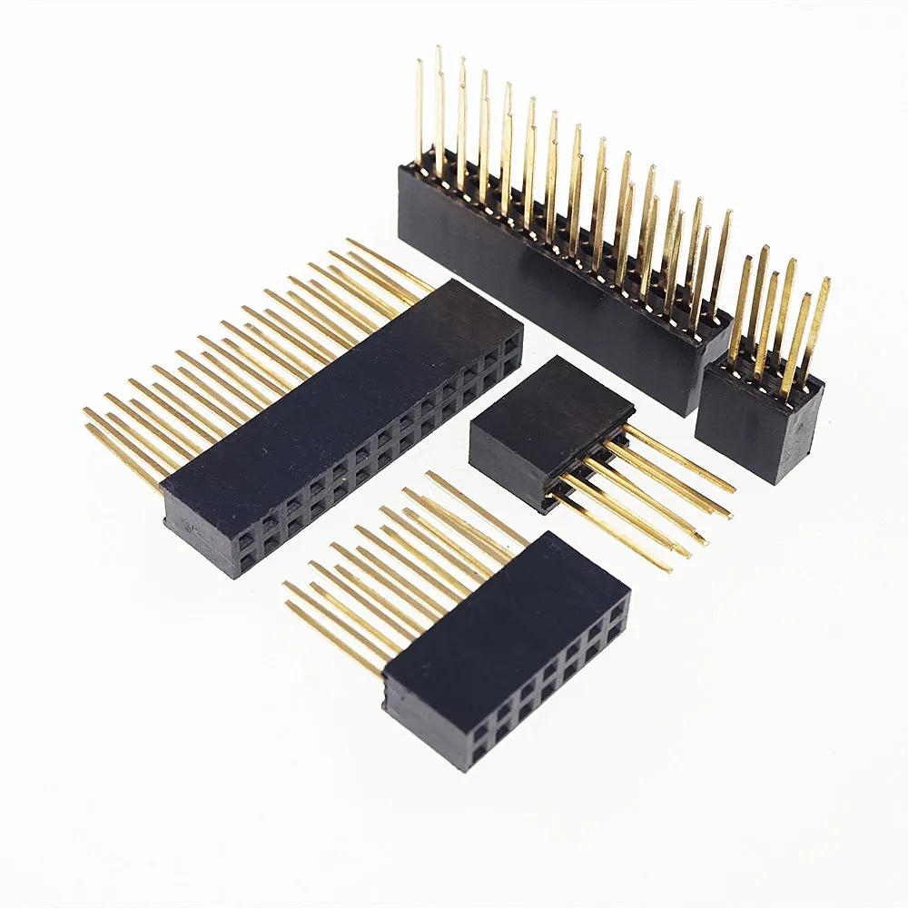 0.100" 2.54mm 2x3 P 6 8 14 26 Position Female Pcb Pin Header Dual Row ...
