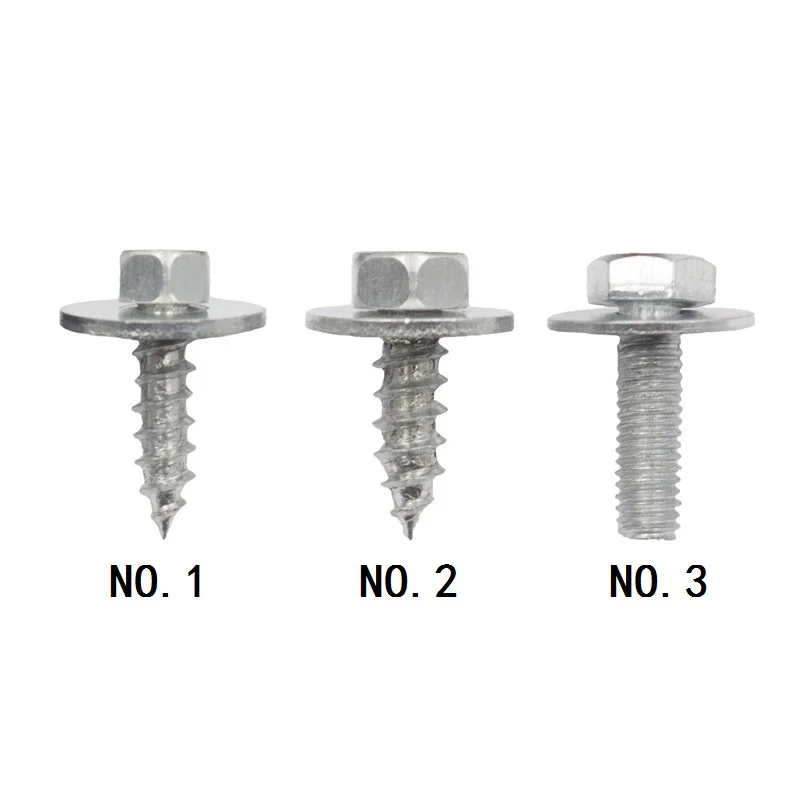 10 Pcs Auto Body Hex Bolts Screw Car Fenders Metal Rivets Galvanized ...