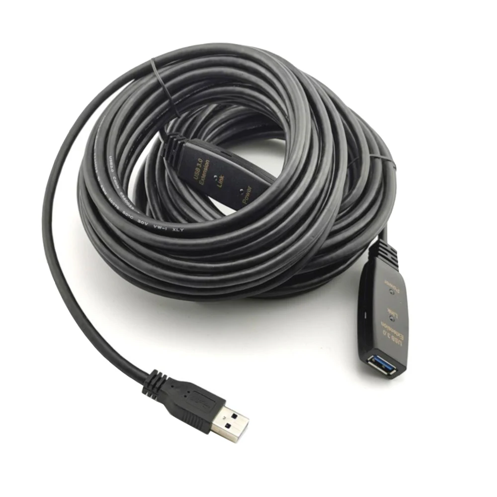 Cable de extensión USB 3,0 activo, 10M con amplificador alimentado por ...