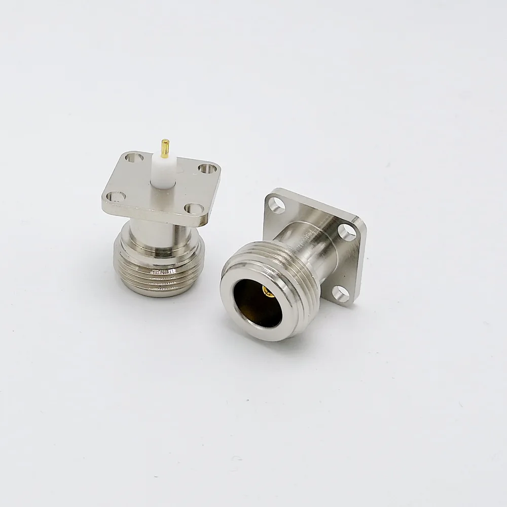 N-KFD-5-N-Female-Panel-Mount-RF-Coaxial-Connector-with-4-hole-Flange ...