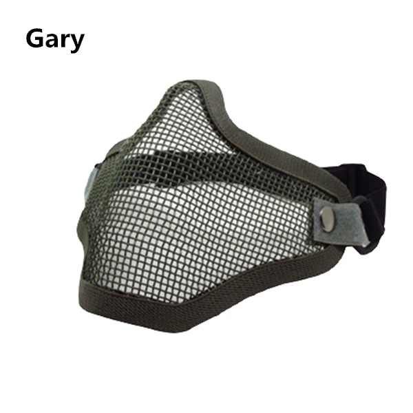 Hunting Military Half Cover Face Mesh Mask Tactical Metal Steel Net ...
