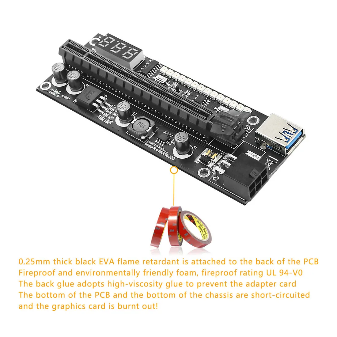 US$ 6.29 ~ US$ 6.99 - PCIE Riser 1x to 16x Graphic Extension Card with ...