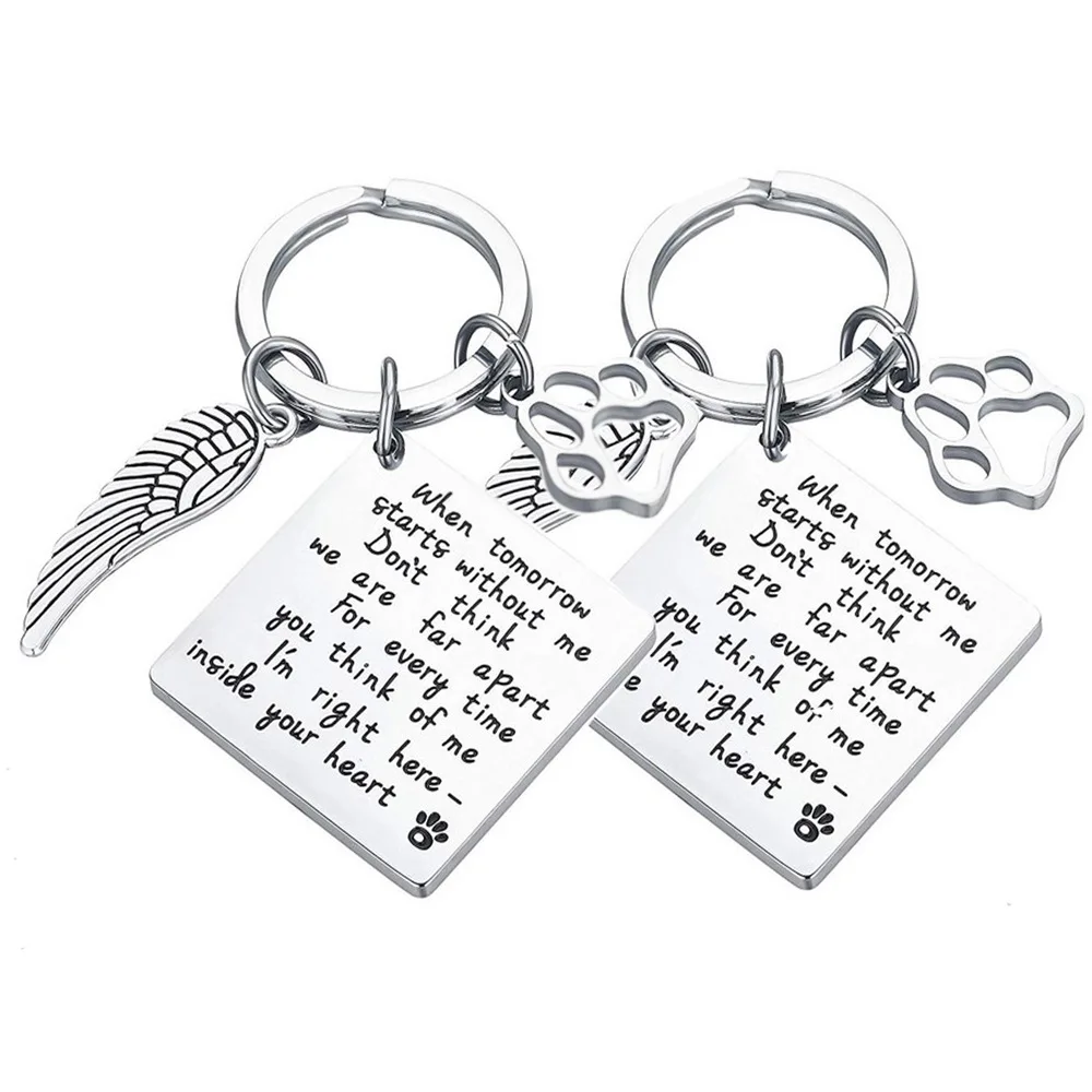 Metal-Key-Chain-Man-Keychain-Woman-Letter-Lovers-Silver-Color-Keyring ...