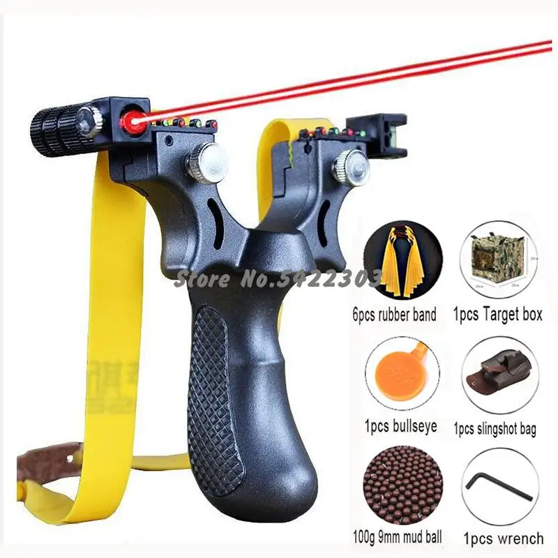 New Resin Slingshot Laser Aiming Slingshot With Flat Rubber Band ...