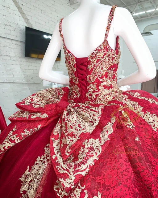 Red And Gold Prom Dresses 2022
