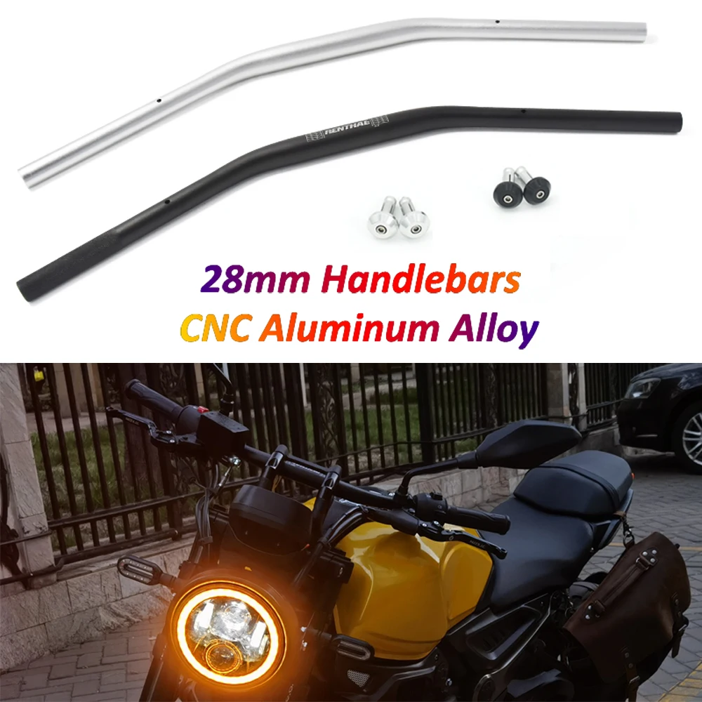 Motorcycle-Renthal-Handlebar-28mm-CNC-Aluminum-Alloy-Flat-Steering ...