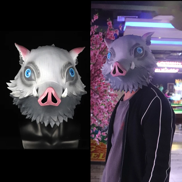 Kimetsu No Yaiba Hashibira Inosuke Helmet Cosplay Mask - AllCosplay.com
