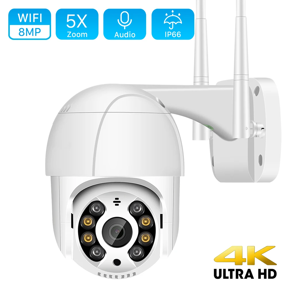 8mp 4k Ptz Camera Ip Outdoor Wifi Camera Hd 5mp H.265 Wireless ...
