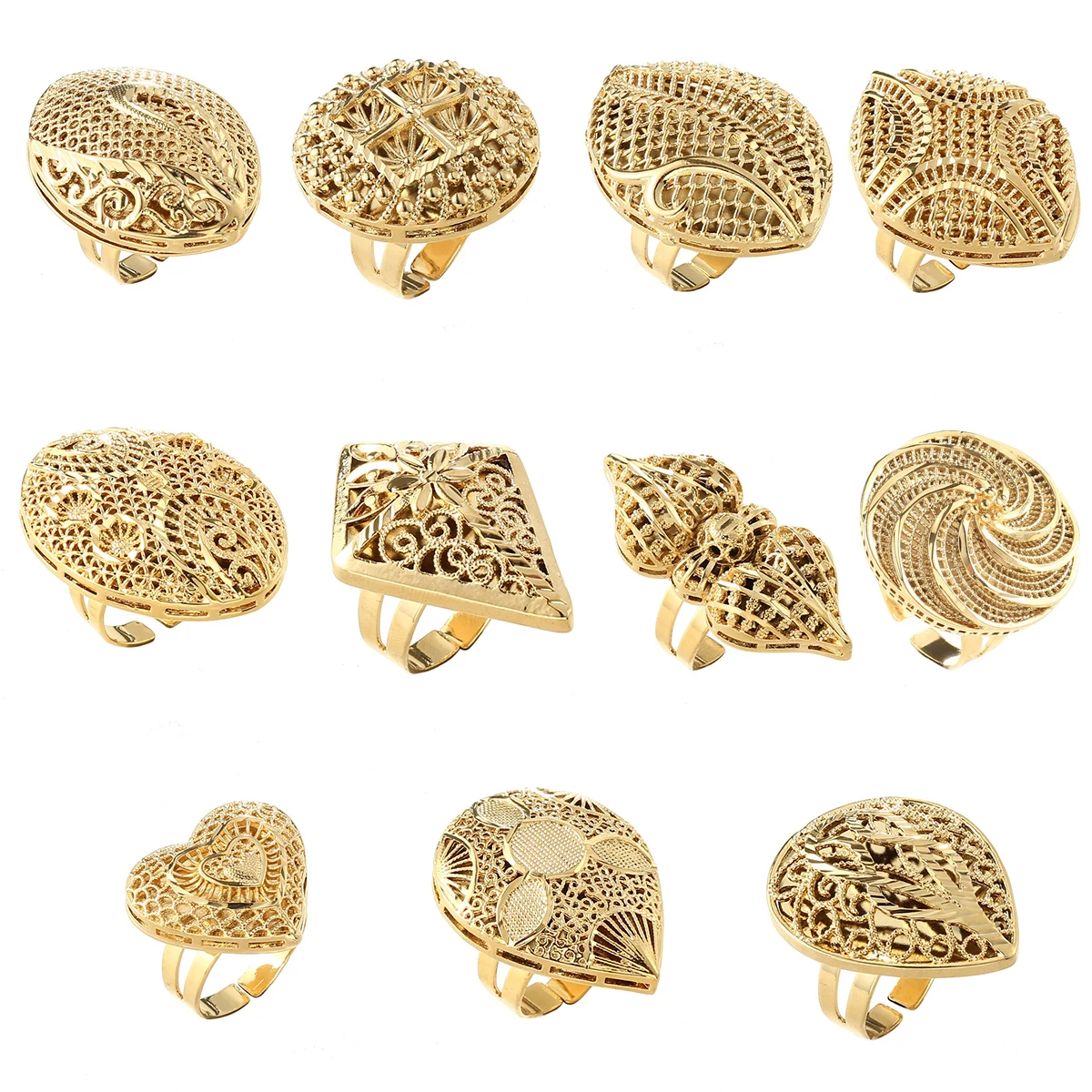 Arab-Gold-Color-Free-Size-Ring-for-Women-Teenager-Middle-East-Dubai ...