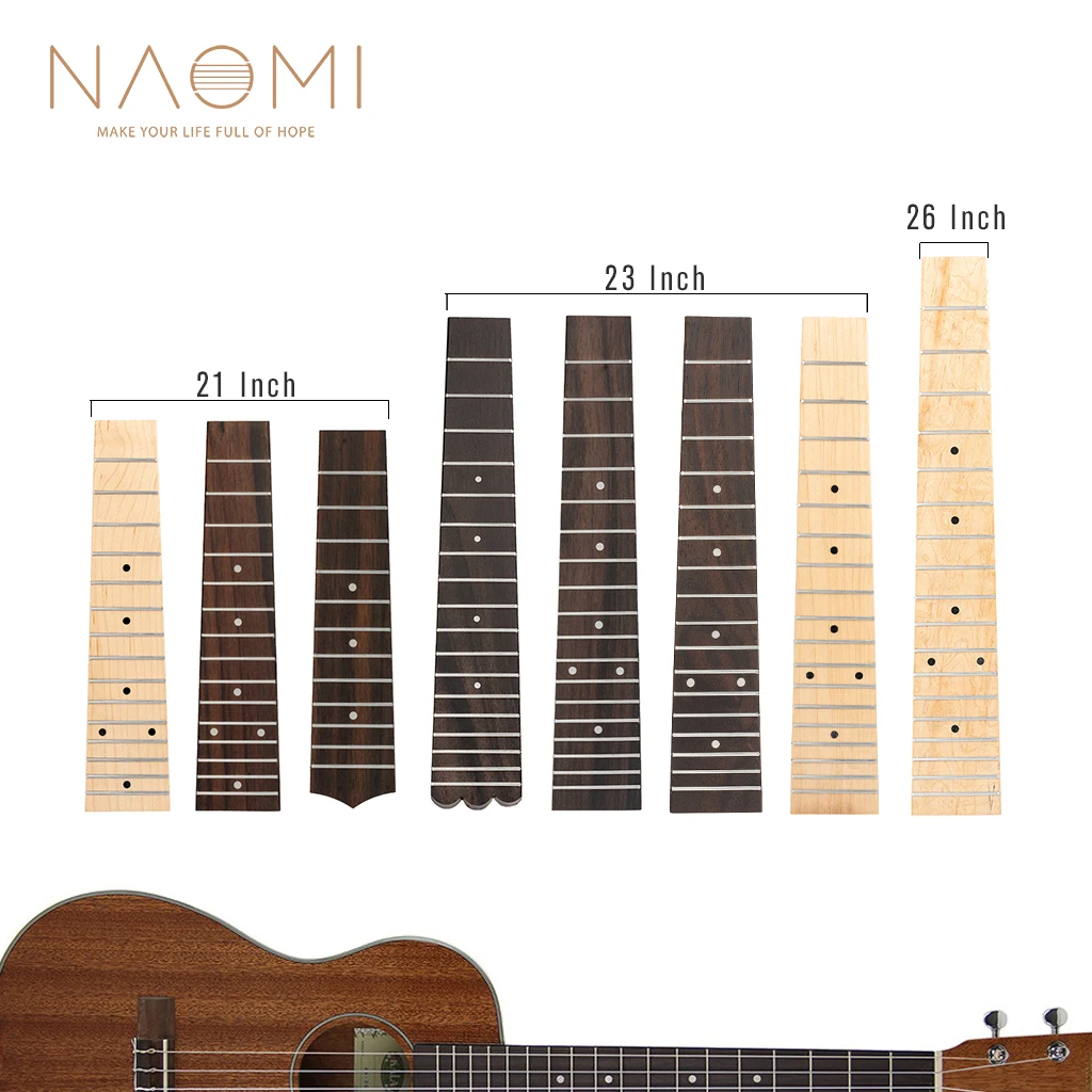 Naomi-Ukulele-Fretboard-Bege-Rosewood-Fingerboard-Hawaii-Guitar ...