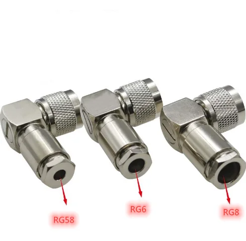 Connector-PL259-SO239-UHF-Male-Right-Angle-90-Degree-Clamp-For-RG58 ...