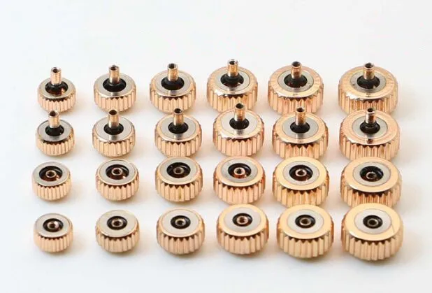 Rose Gold Generic Full Metal Watch Crown 2.0mm Small Diameter 3.5mm to ...