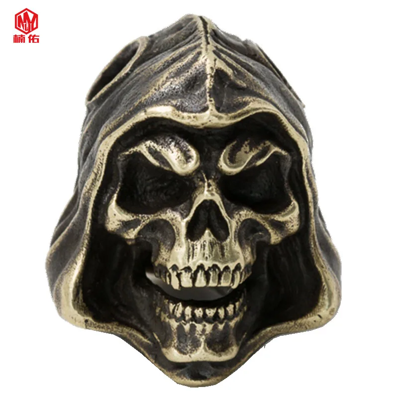 1PC EDC Paracord Beads Cloak Sickle Grim Reaper Retro Brass White ...
