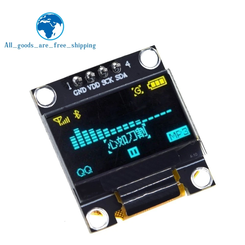 Tzt Original 0.96 Inch Oled Iic Serial White Oled Display Module 128x64 ...