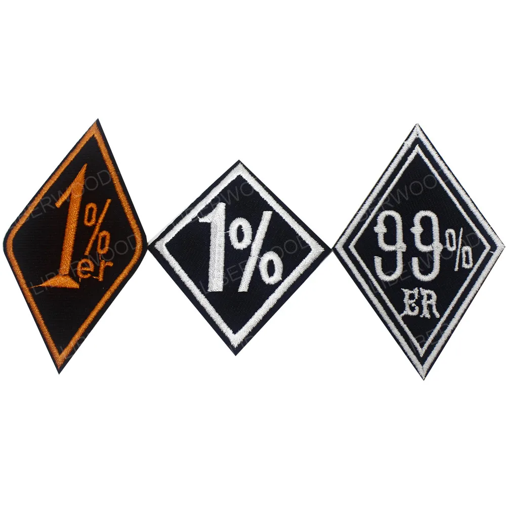 One Percenter 1% 99% Er Embroidered Biker Outlaw Motorcycle Club Gang ...