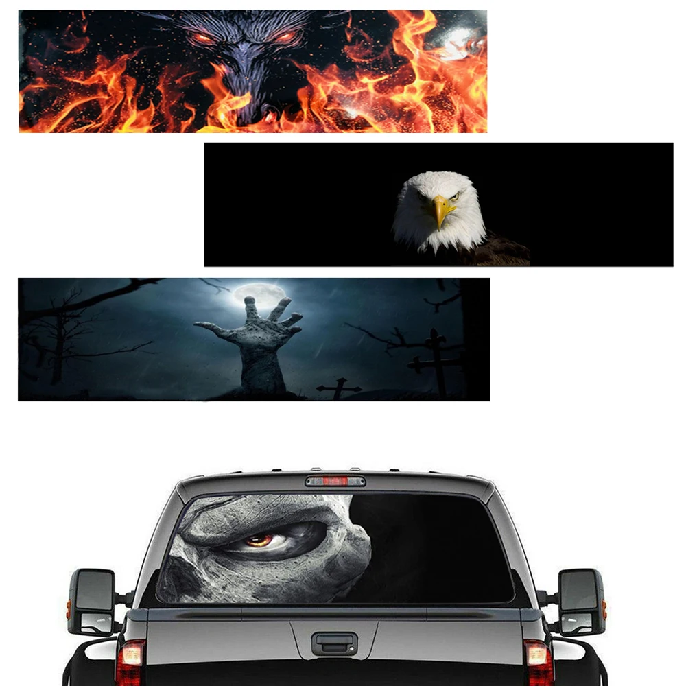 UTE-Car-Rear-Window-Sticker-135x36CM-Horror-Pattern-Decals-Vinyl-Auto ...