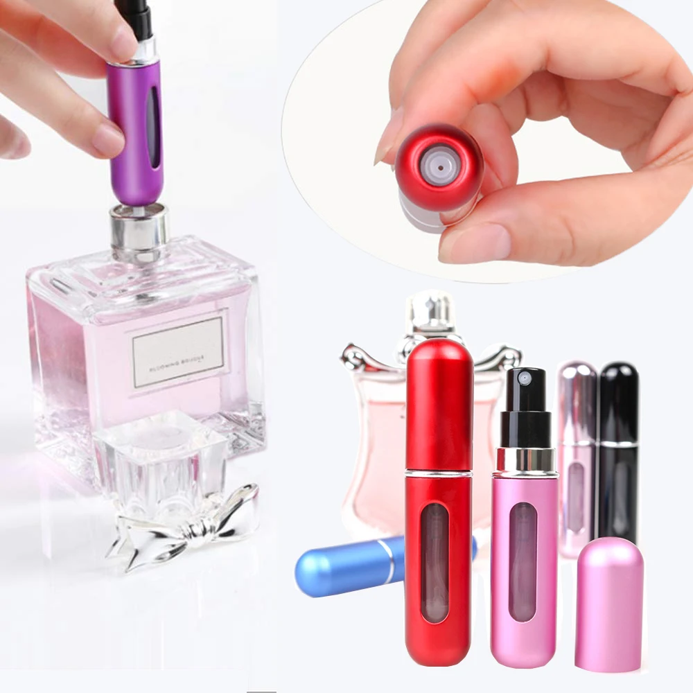 5ml Mini Aluminum Perfume Spray Portable Liquid Container For Cosmetics ...