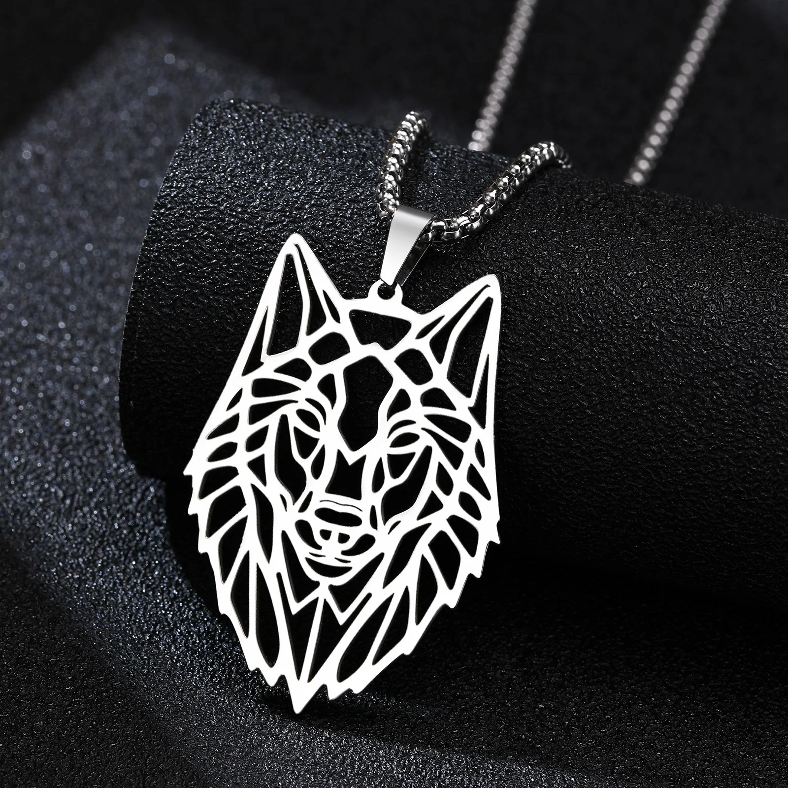 Pingente de lobo colar, pagão wiccan jóias, viking fenrir lobo cabeça ...