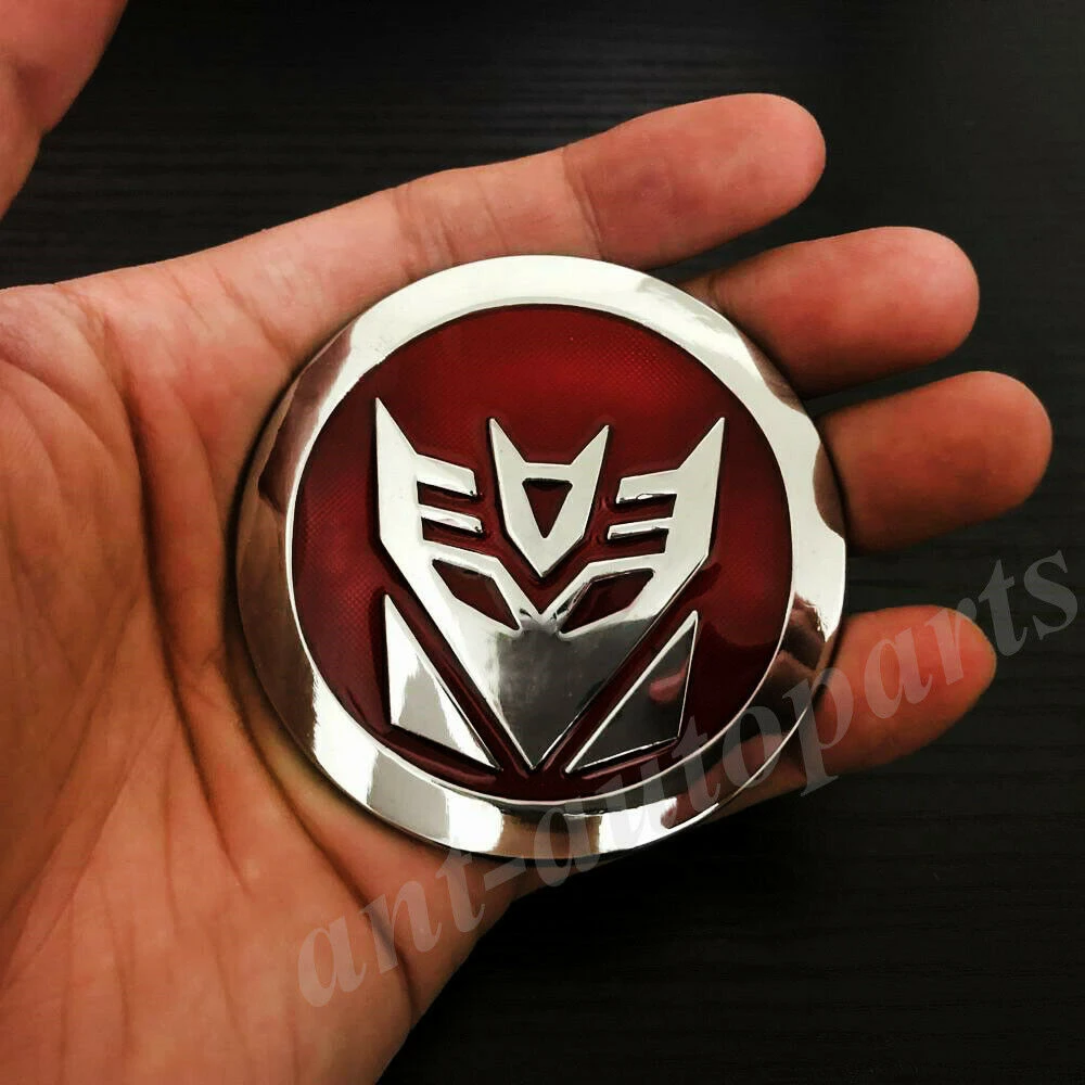 3d Metal Chrome Transformers Autobot Deception Auto Badge Emblem Decal ...