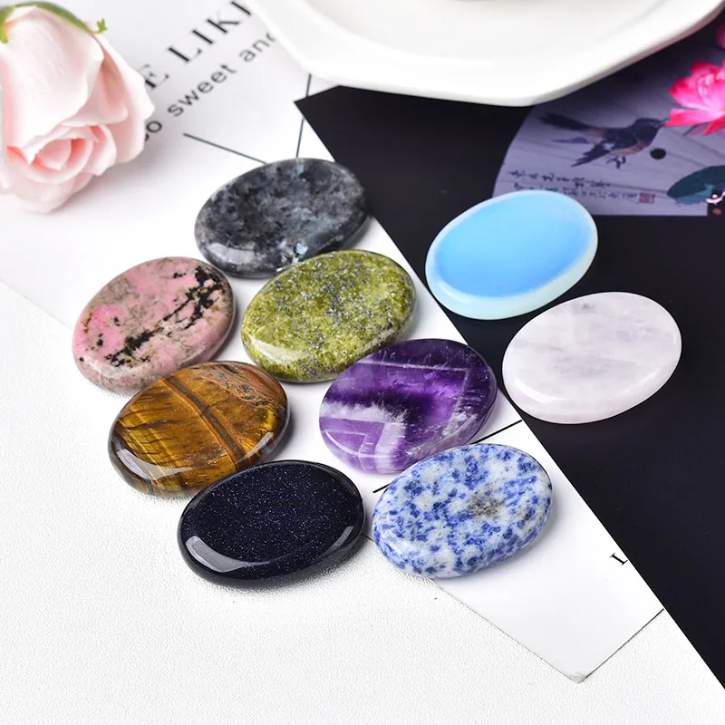 Worry Stone Natural Gemstone Energy Healing Stone Thumb Massage Chakra ...