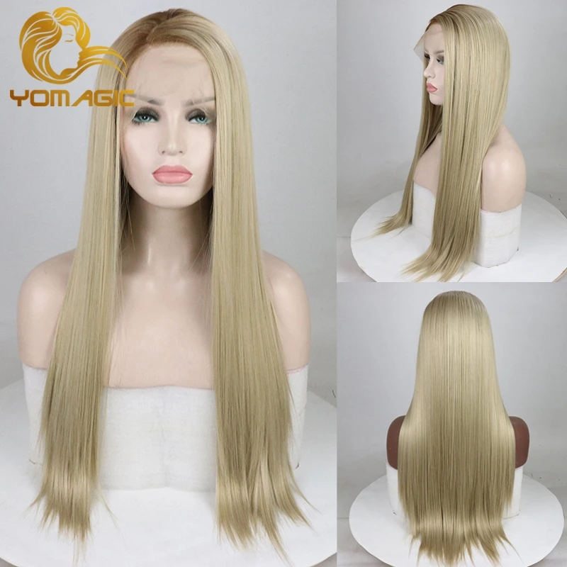 Ymagneic peruca lace front loira com ombré, peruca de tela, loira, sem ...