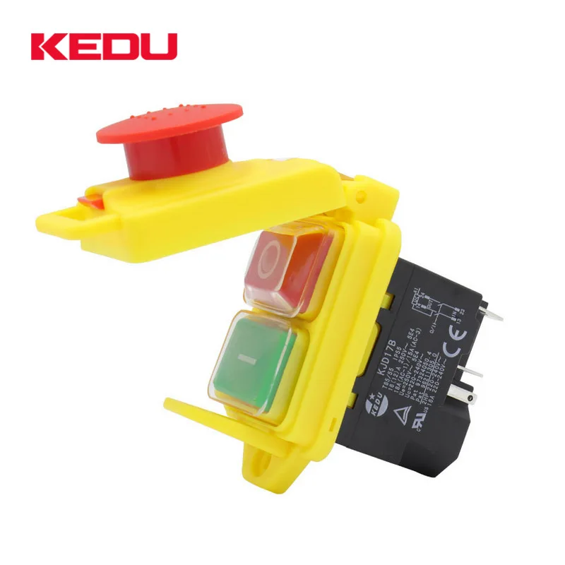 KEDU Waterproof Electromagnetic Pushbutton Switches KJD17B 120V / 220V ...