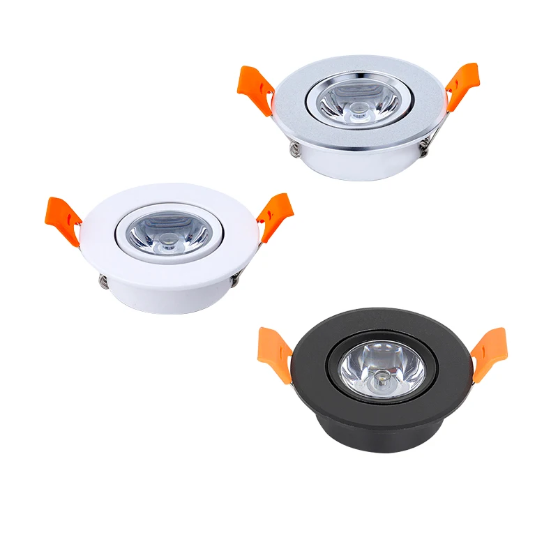 Foco-LED-redondo-de-aluminio-para-techo-luz-descendente-regulable-1W-3W ...