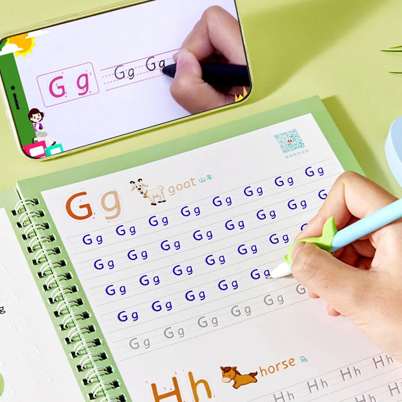 English Reusable Groove Calligraphy Copybook | Calligraphy Copybook Kid ...