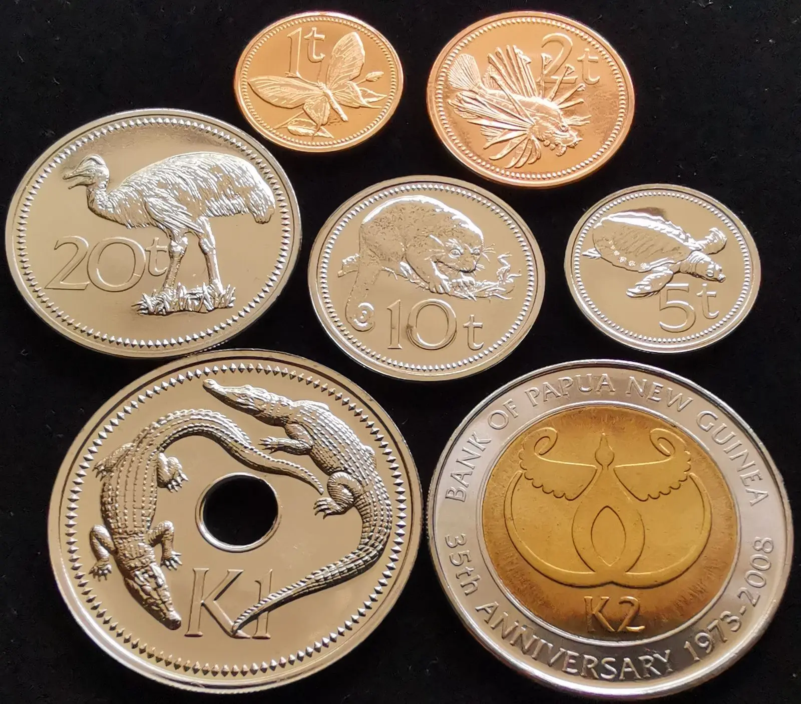 Papua-New-Guinea-1995-2008-Full-Set-7-Pieces-Genuine-Coins-Real ...