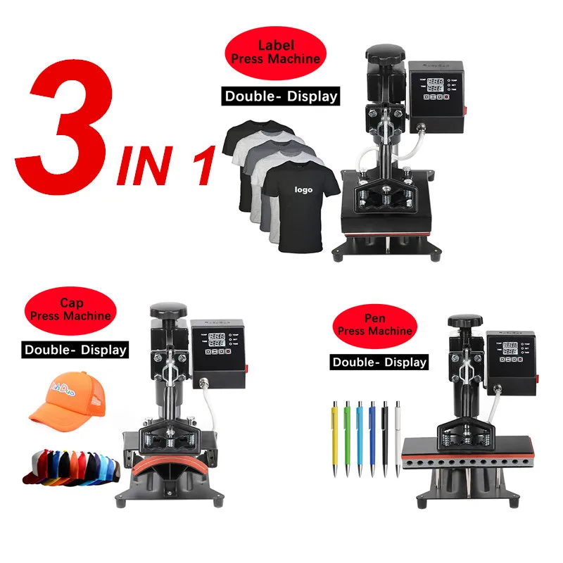 Cheap 3 In 1 Pen Cap Heat Press Machine Label/logo Printing Machine Pen ...