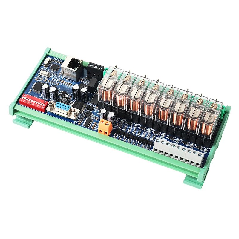 Huaqingjun 8-Channel RS485 RS232 LAN IO Relay Module Ethernet 24V ...