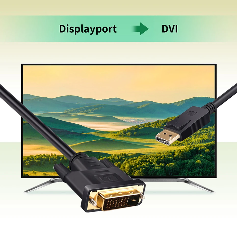 Dp-displayport-DVI 케이블 1M DP male-DVI 24 + 1 단일 링크 male 1M, HP Dell ...