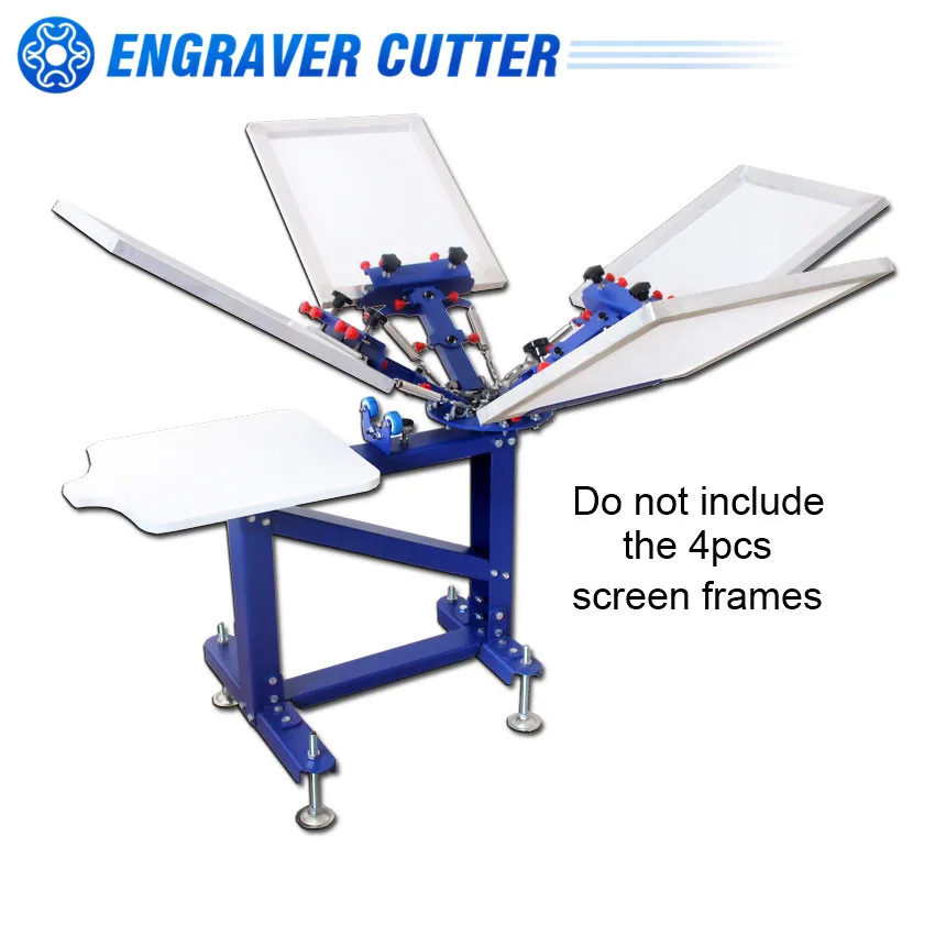 Micro-adjust-4-Color-1-Station-Screen-Printing-Printer-Rotary-Frame ...